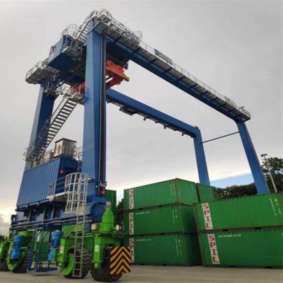 China RTG Container Crane 40t/50t/80t Straddle Carrier Rubber Wheel Combi Lift Crane 380V Power Motor Cabin Control  Port Using for sale