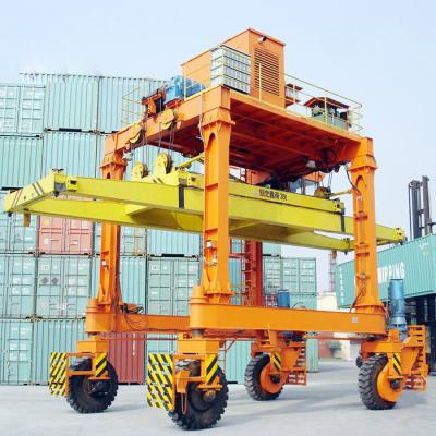 China Hot Sale Port/Logistics Use Container Straddle Carrier Rubber Tyre Portal Straddle Carrier for Container Transport for sale