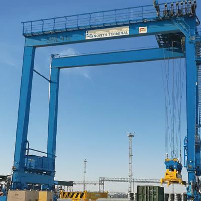 China Zehua RTG Rubber Wheel Hoist Lifting Crane 6000mm Gantry Mobile Gantry Crane 10 Ton 5 Ton Gantry Crane for sale