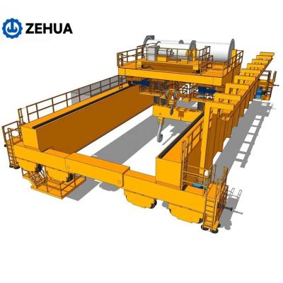 China Zehua Crane Overhead Crane Trolley 20 Ton Double Girder Overhead Crane With European Standard for sale