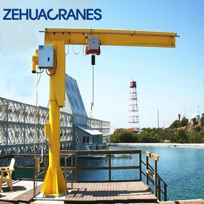 China 360-Degree Slewing Motor-Driven Column-Mounted Jib Crane with Customizable Capacity and Lifting Height and Arm Length for sale