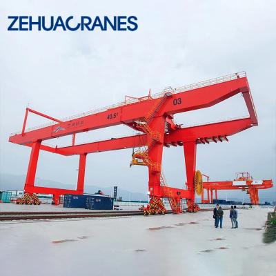 China Heavy Duty RMG Crane 30-70 Ton Rail Mounted Container Gantry Crane for Port Railway Yard Operations for sale
