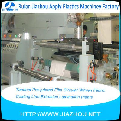 China Tandem Pre-printed Film Circular Woven Fabric Coating Line Extrusion Lamination Plants for sale