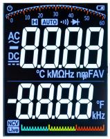 China 3V Negative VA LCD Display 55.6x73.2mm Transmissive Instrument Meter Screen OEM for sale