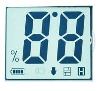 China HTN LCD LED Display 26x24.5mm Positive Transflective Segment Display for Digital Products for sale