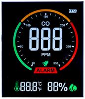 China Custom VA LCD Display for Gas Detection Instrument 63.7x76.7mm Negative Transmissive for sale