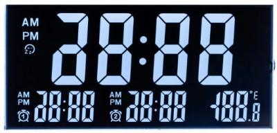 Cina VDD 4.5V Black Background VA LCD Display Alarm Clock LCD Display OEM in vendita