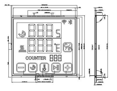 China Bias 1/3 Negative Transmissive LCD 12 O′Clock VA TP Type Thermostat LCD Display Te koop