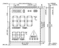 China Customized Positive Transmissive FSTN 7 Segment LCD Panel 12 O'Clock 52x59mm Active Area for sale