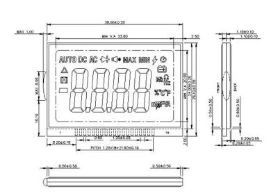 China 3V Positive Transmissive LCD Display TN LCD Seven Segment Display à venda