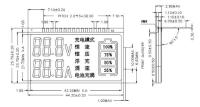China Customized Voltmeter LCD Display 6 O′Clock Segment LCD Display for sale