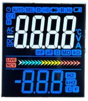 China Custom Multimeter VA LCD Panel 3.3V Segment LCD Display 53x62mm Transmissive for sale