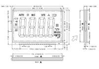 China Customized STN LCD Display Pin Connector 3V 1/4 Duty Electronic Clock Display for sale