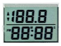 China Customized Black White LCD Display Positive Reflective TN Segment 29x22.3mm for Clock for sale