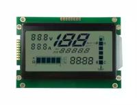 China Custom HTN 7 Segment LCD Display Module 100x56mm 5V Transparent Speedometer Clock for sale