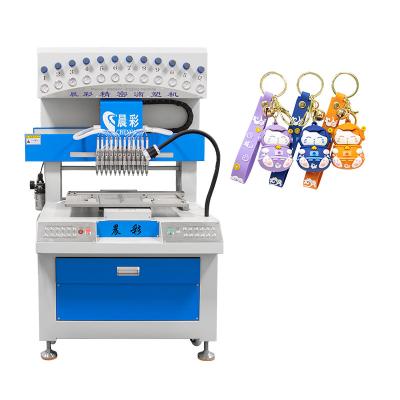 Cina Macchina automatica per la realizzazione del logo del marchio per 12 colori Borsa di silicone in bianco blu in vendita
