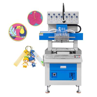 Cina 12 Color Automatic Dripping Machine per la produzione di etichette in PVC morbido in 1230*1000*1580mm in vendita