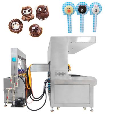 China Automatic 4 Colors Stainless Steel Visual Candy Decorating Machine Chocolate Piping Machine for Making Cakes Cookies for sale