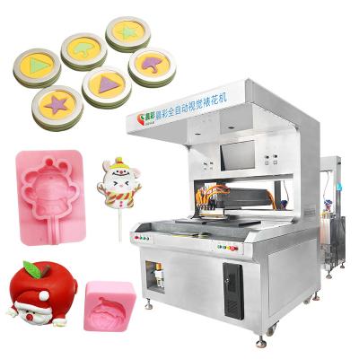 China Automatic 4 Colors Stainless Steel Visual Chocolate Candy Filling Machine Macarons Decorating Machine for Dripping Desserts for sale
