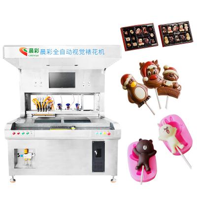 China Automatic 4 Colors Stainless Steel Visual Chocolate Dripping Machine Cake Decorating Machine for Making Candy Ice Cream for sale