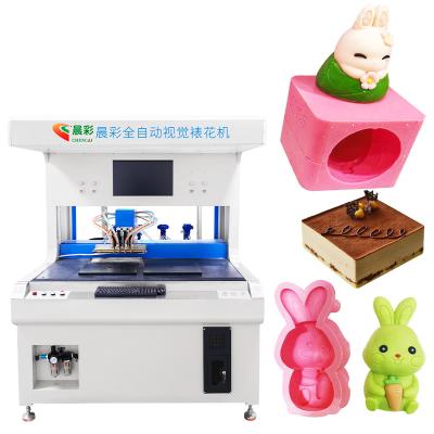 China Automatic 4 Colors Dual-station Chocolate Decorating Machine for Cookies and Macarons for sale