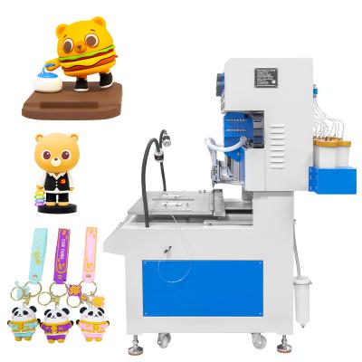 China Automatic 24 Colors PVC Silicone Cartoon Figures Dropping Mold Machine for Dispensing 2D 3D Keychain Patch Labels for sale