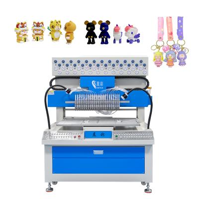 China Automatic 24 Colors 2D 3D PVC Silicone Keychains Dispensing Machine with 0.01mm XYZ Accuracy for Cartoon Figures Dolls Ornaments for sale