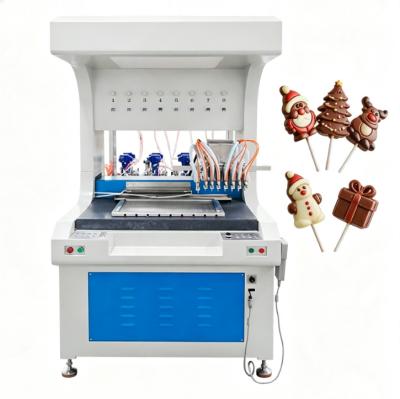 China Automatic 8 Colors Chocolate Dripping Machine with 1200mm/s Operating Speed and Energy Saving for Cake Cookies Desserts for sale