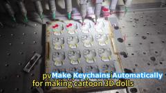 Automatic PVC Keychain Dripping Dispensing Machine for 2D 3D Dolls