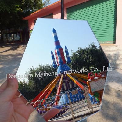 China Extruded Plastic 0.5mm Super Clear Pet mirror Sheet / PET Plastic mirror Sheet for sale