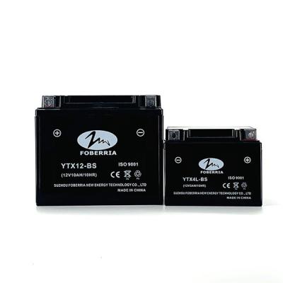 Quality Black 12N9 BS sealed motorcycle battery 9Ah 12v motorcycle batteryfor sale