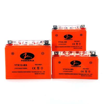Китай безуходная батарея мотоцикла батареи 12N6.5 BS мотоцикла 12V12ah перезаряжаемые продается