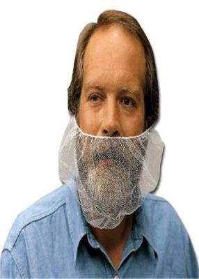 Cina Materiale di nylon eliminabile del tessuto del poliestere della copertura della barba della maglia di colore bianco in vendita