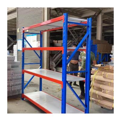 China Medium Duty Adjustable Boltless Metal Shelving Units Steel Storage Rack for Warehouse Garage and Factory Storage for sale