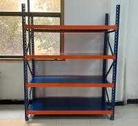 China Medium Duty Long Span Pallet Racking System 55x47mm Upright with 200-600kg Capacity per Level for sale
