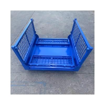 China Wire Mesh Collapsible Storage Cage , Transport Storage Container Bins Industrial Storage Cage for sale