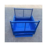 China Forklift Collapsible Steel Storage Box - Stackable Metal Cage Container with Custom Dimensions & Corrosion Protection for sale