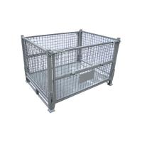 China Foldable Wire Mesh Container - Steel Storage Box with ESD Protection, Custom Dimensions 20+ Days Delivery for sale