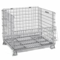 China Custom Stackable Wire Mesh Storage Bins - Foldable Steel Mesh Box Pallet with ESD Protection for sale
