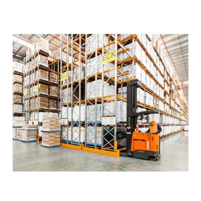 China Heavy Duty Double Deep Pallet Rack  Steel Industrial Pallet Shelves For Warehouse for sale