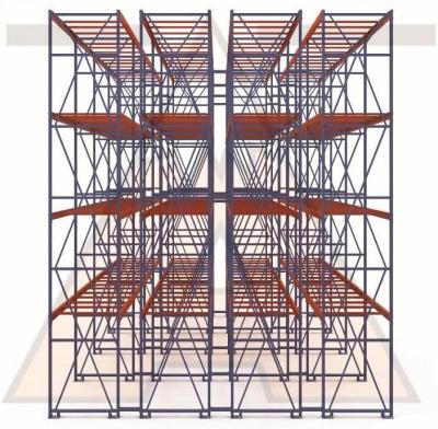 China Heavy Duty Double Deep Pallet Rack  Steel Industrial Pallet Shelves For Warehouse for sale