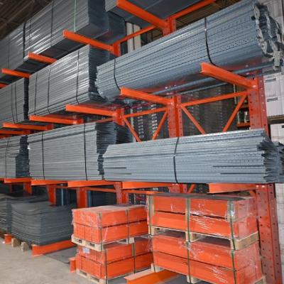 China Heavy Duty Cantilever Rack Verstelbare Arm 24-48in Blauw Oranje Te koop