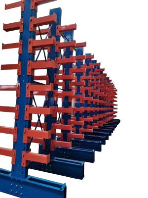 China Verstelbare Arm Cantilever Rek voor Zware Lasten 24-48 Inch Te koop