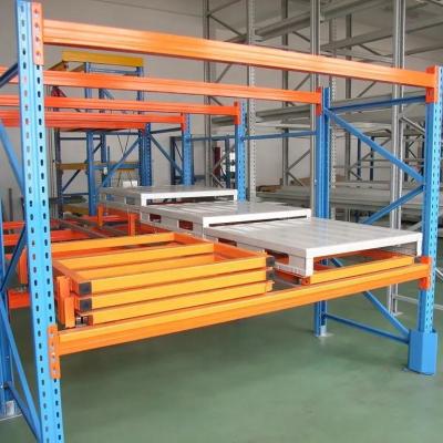 China Peterack Heavy-Duty Push Back Racking System for Warehouse Storage for sale