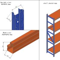 China Peterack Medium Duty Long Span Boltless Shelving 2000x600x2000mm Steel Warehouse Rack 4 Layer for sale