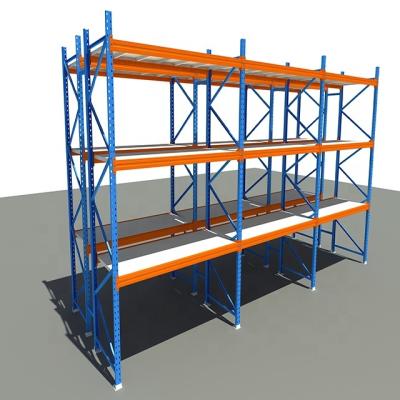 China Adjustable Warehouse Metal Shelving Unit Heavy Duty Rack Industrial Garages Pallet Shelf Storage Iron Racking Unit for sale
