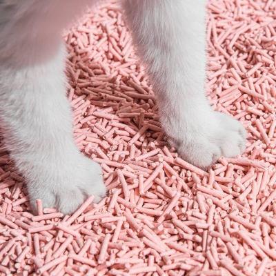 China Natuurlijke plant biologisch afbreekbaar Perzik Kattenkorf Streepvorm Meerdere smaken Snel klonteren Te koop