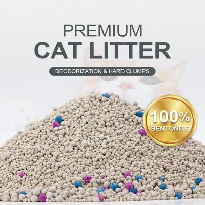 China OEM 100% Natural Strong Odor Lock Dust Free Clumping Premium Bentonite Litter For Cats for sale
