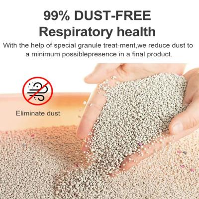 China Customised Fragrance Strong Clumping Bentonite Cat Sand For Water Absorption And Odor Control for sale