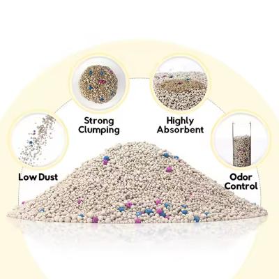 China Ball Shape Cat Clumping Litter Strong Agglomeration Deodorization Bentonite Cat Litter for sale